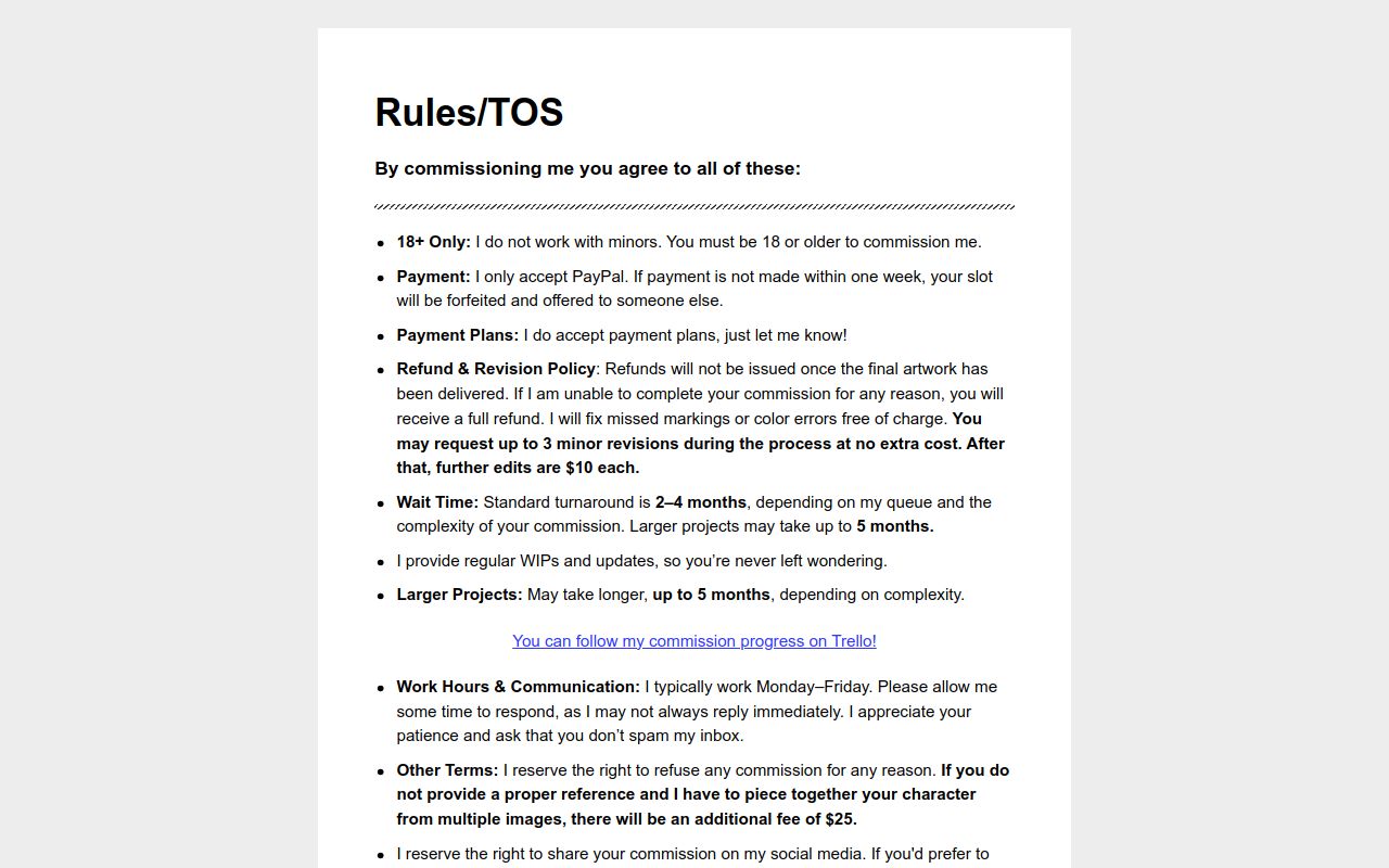 Rules/TOS